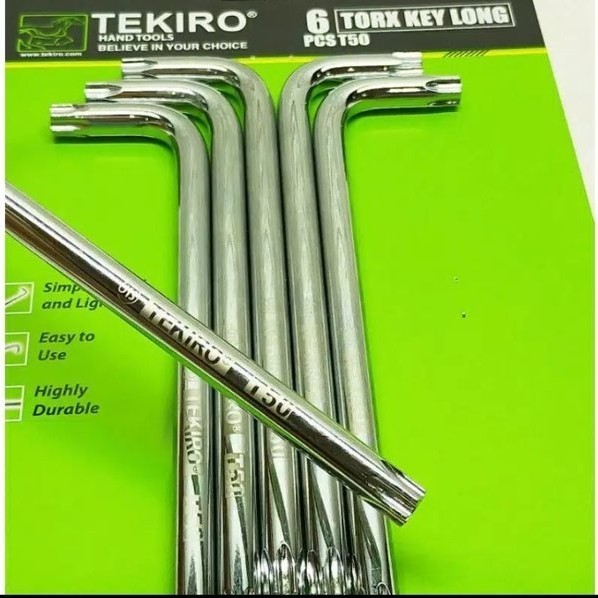 Jual TEKIRO KUNCI L BINTANG T25 T40 T50 /CR.V Kunci L Bintang Torq Key ...