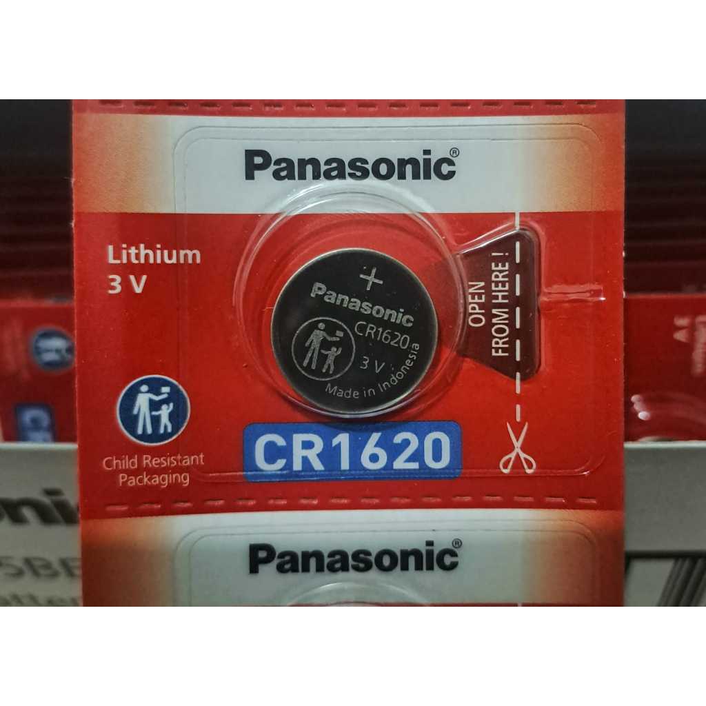 Jual Baterai Panasonic CR1620 Original 3V Made in Indonesia / Batrei CR ...