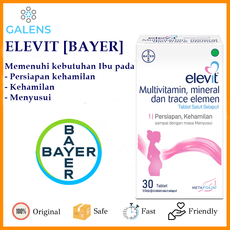 Jual ELEVIT ORIGINAL [BAYER] METAFOLIN MULTIVITAMIN IBU HAMIL ...