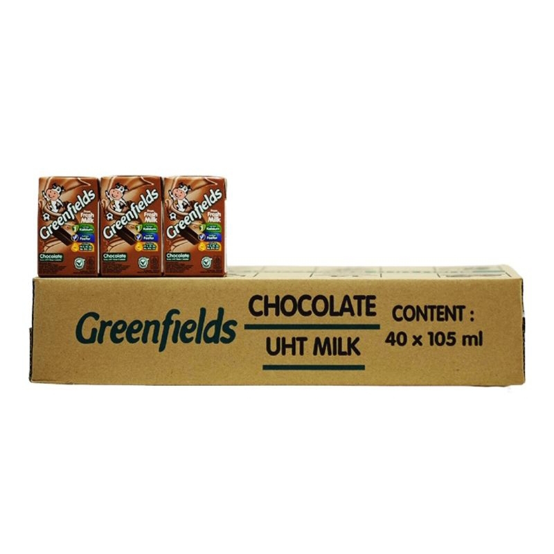 Jual Greenfields Susu UHT Chocolate Karton 40 x 105 ml | Shopee Indonesia