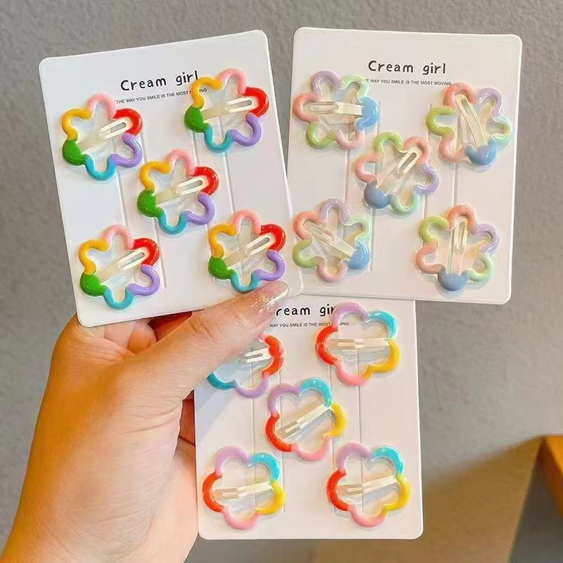 Jual Jepit Rambut Anak Dewasa Perempuan Korea Model Bunga Hati Bintang ...