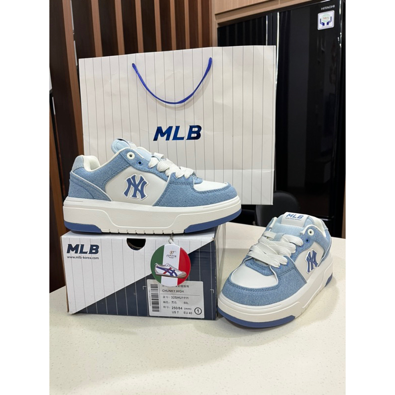 Jual Sepatu MLB CHUNKY LINER Vintage Denim New York Yankees | Shopee ...