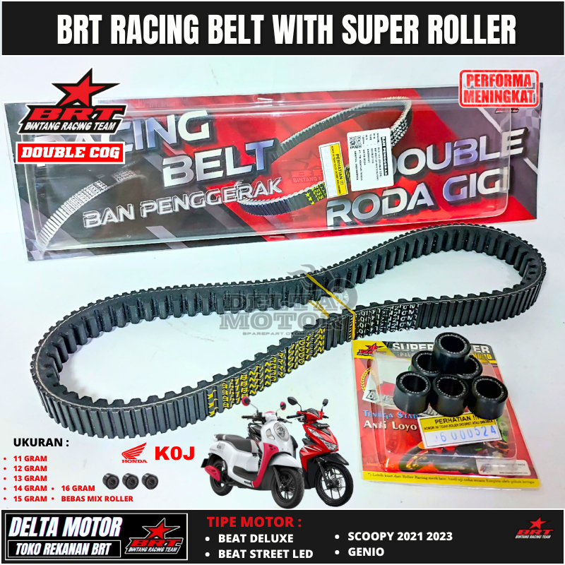 Jual V BELT VANBELT BRT SET ROLLER KOJ BEAT DELUXE SCOOPY 2021 2023 GENIO BEAT STREET LED DOUBLE ...