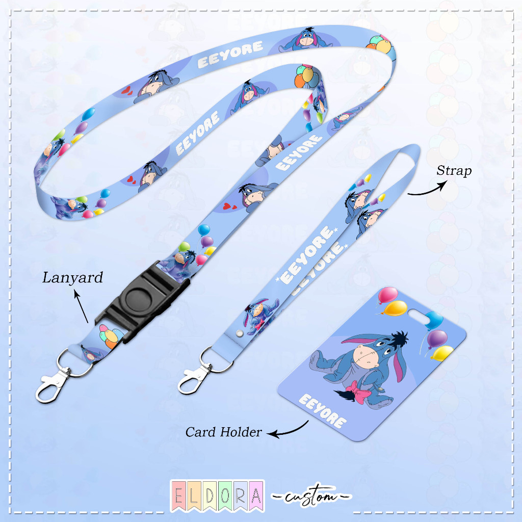 Jual [LANYARD] Strap id card holder Eeyore set gantungan kunci - tali ...