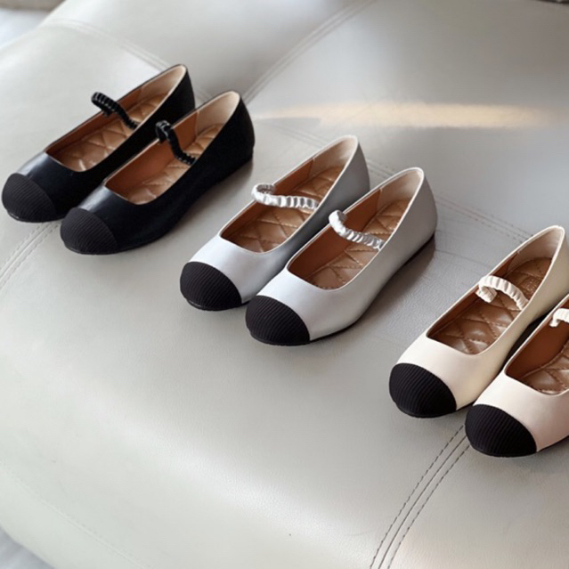 Jual Tutu Toe Sepatu Flats Wanita AMBER Series Tatak Insole 6Mm Ujung ...