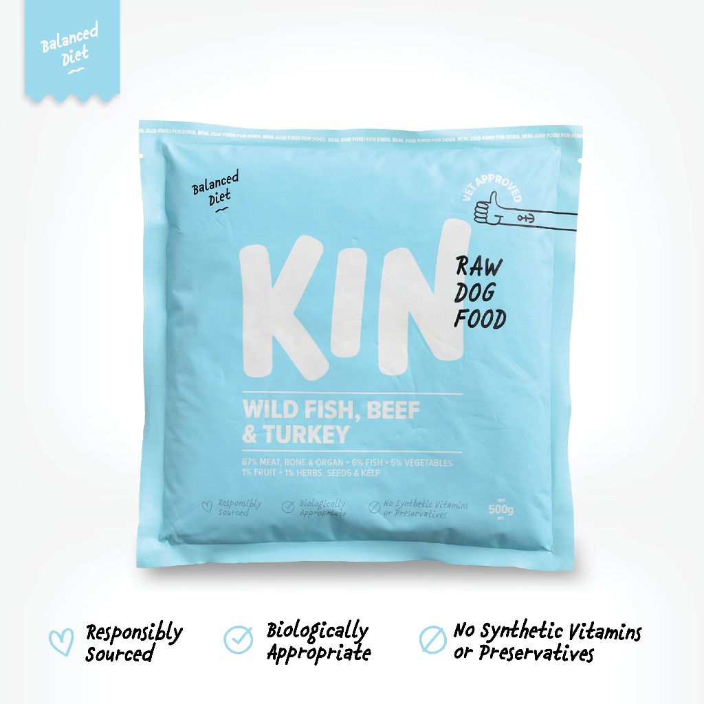 Jual Kin Dog Food - Wild Fish, Beef & Turkey 500gr | Shopee Indonesia