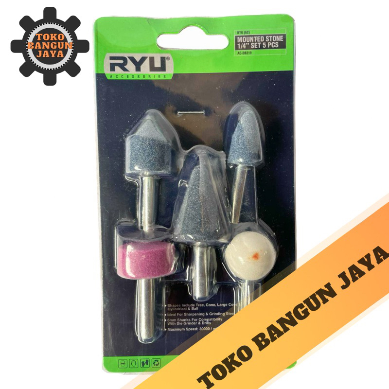 Jual RYU MATA TUNER BATU / BATU OSCO 6MM SET 5 PCS / MOUNTED GRINDING ...