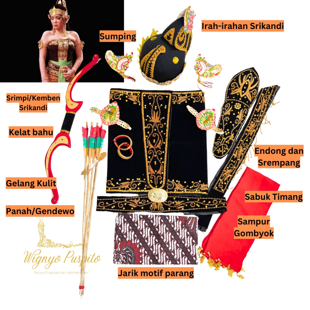 Jual SETELAN KOSTUM WAYANG TOKOH SRIKANDI UKURAN DEWASA | Shopee Indonesia