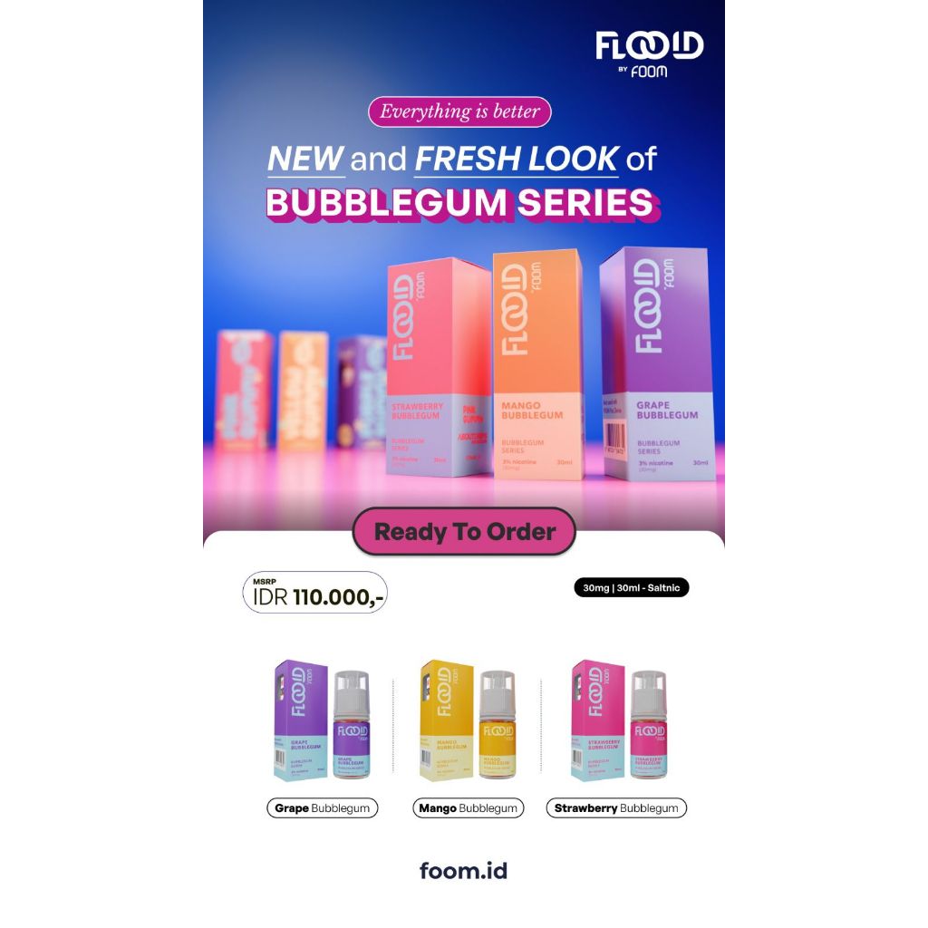 Jual FOOM GUMMY SERIES 30ML 30MG GUMMY YELLOW - PINK - PURPLE LIQUID ...