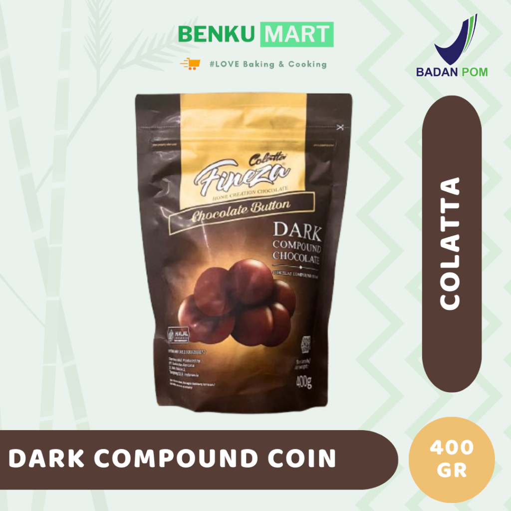 Jual Colatta Fineza Chocolate Button 400 gr | Dark compound Coin ...