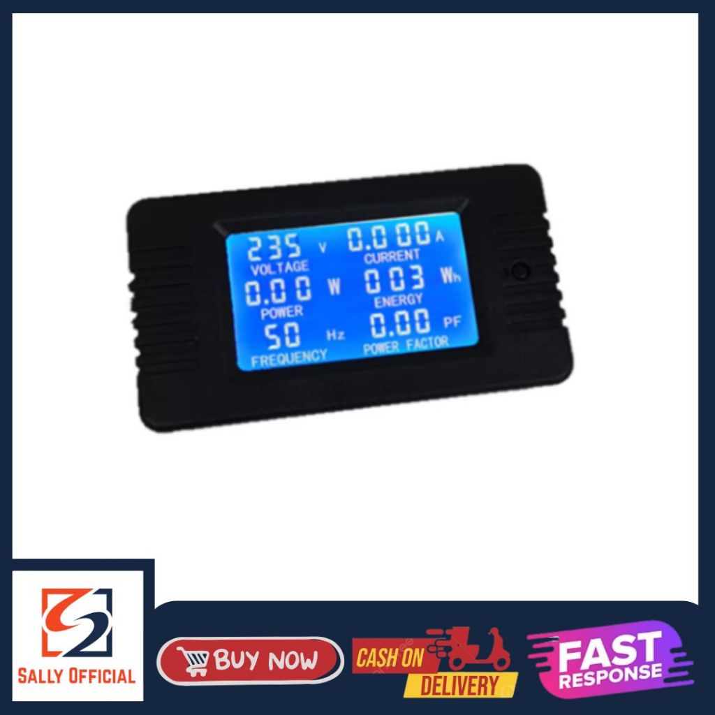 Jual AC watt meter kwh daya 6in1 PZEM-022 220V 100A vlot meter alat ukur | Shopee Indonesia