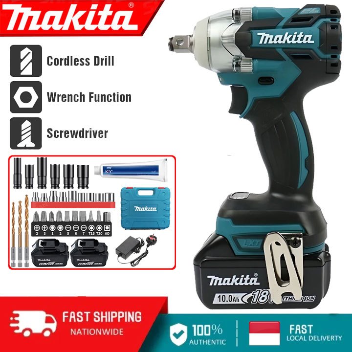Jual MAKITA DTW285 rechargeable electric wrench 2 batteries 6200rpm ...