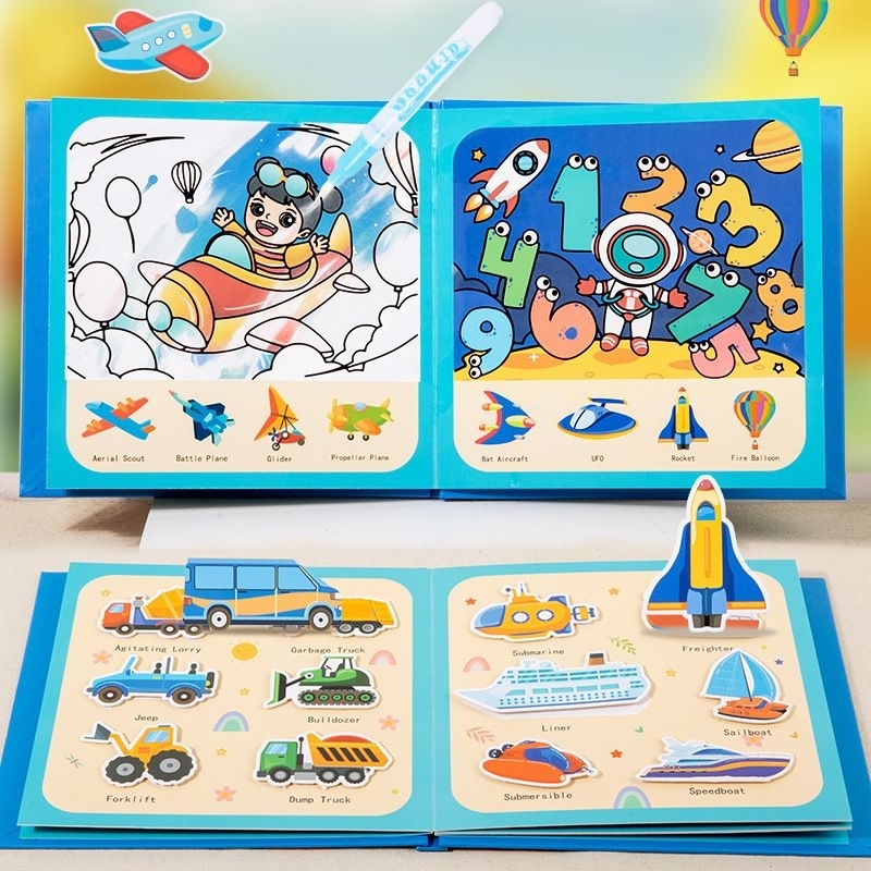 Jual Buku Mewarnai & Mainan Sticker Anak/ Quiet Book Water Painting ...