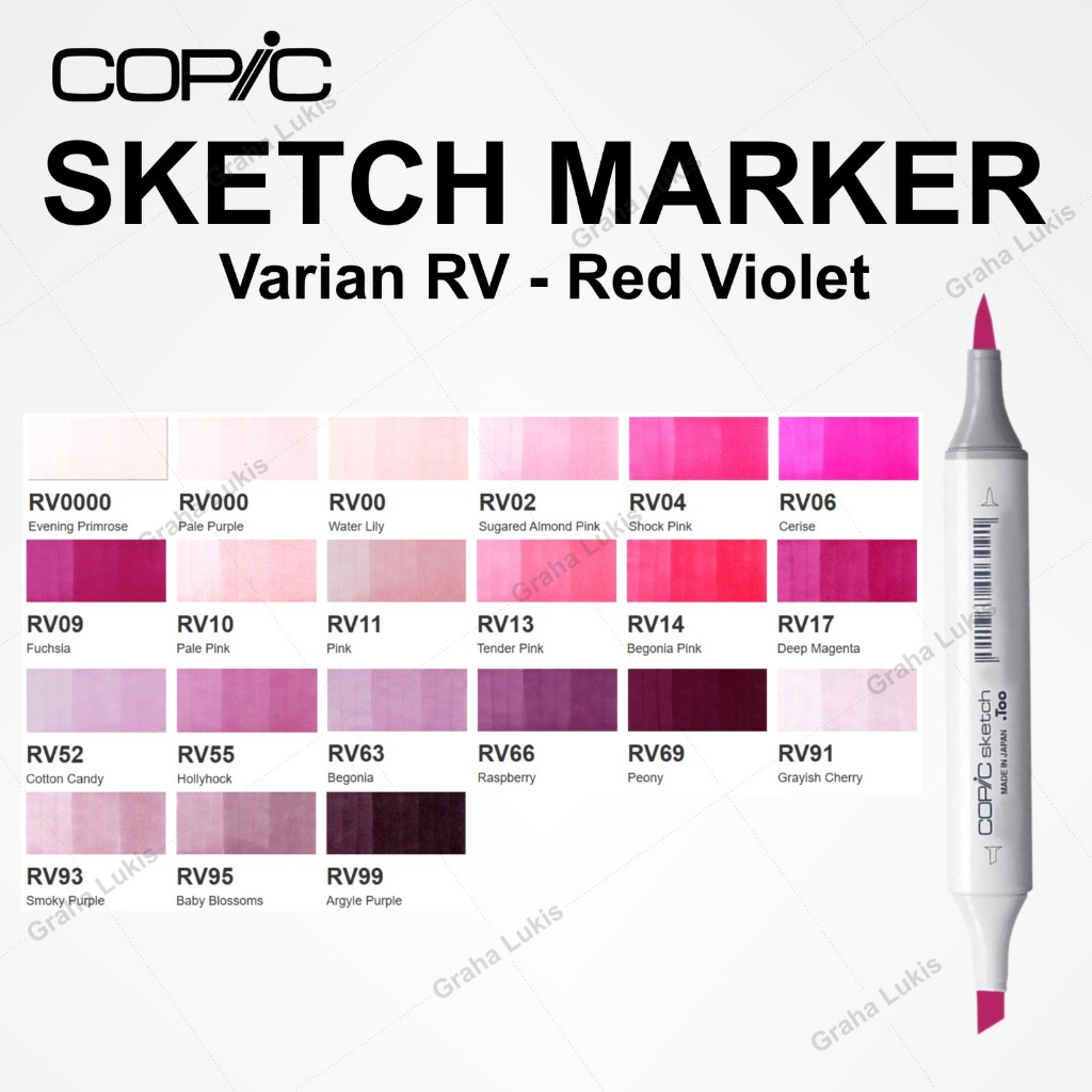 Jual COPIC SKETCH MARKER VARIAN RV - RED VIOLET | Shopee Indonesia