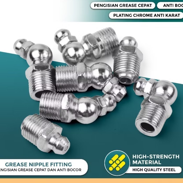 Jual Nepel Neple Nipel Grease Stempet Gemuk 1/2 Lurus Steel Wipro ...
