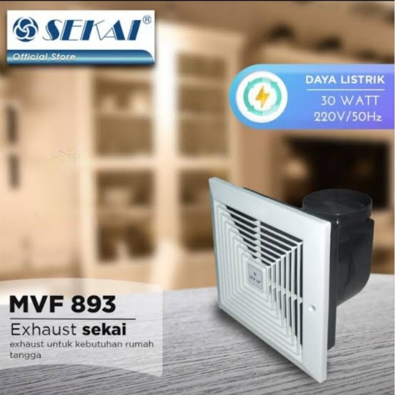 Jual SEKAI Exhaust Fan 8 10 Inch MVF 893 1091 Plafon Langit 20 25 cm | Shopee Indonesia