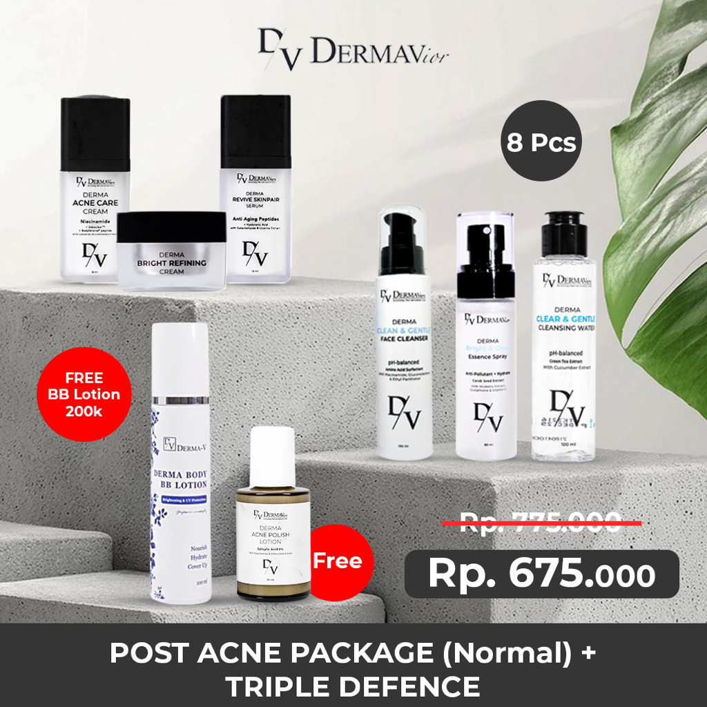 Jual Derma Post Acne Package / Acne Prone Package (Normal) | Shopee ...