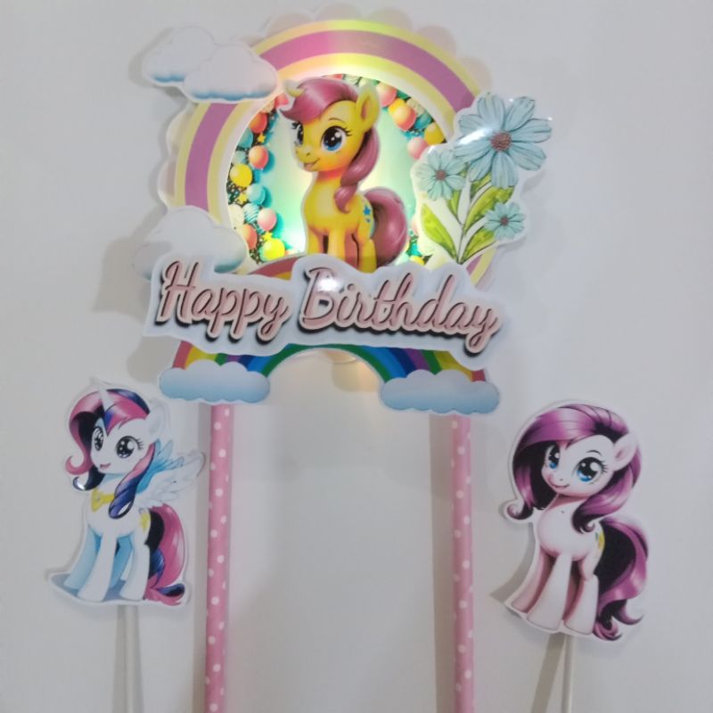 Jual topper cake 3d,menyala 3 warna bergantian | Shopee Indonesia
