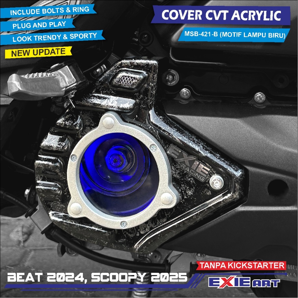 Jual Cover CVT Akrilik Beat New 2024 Scoopy 2025 Aksesoris Penutup CVT ...