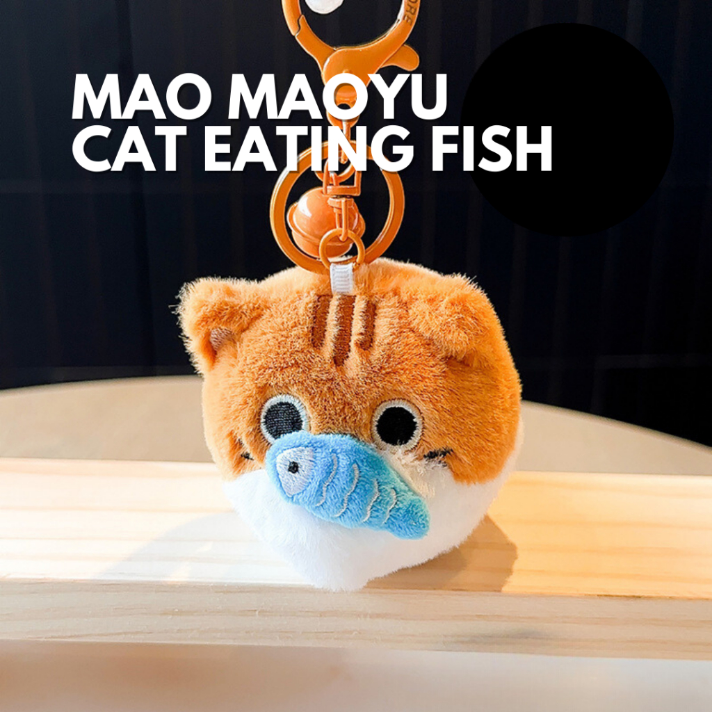 Jual [LIPB] Mao Maoyu Vibrating Cat Eating Fish Tarik Geter Bag Charm ...
