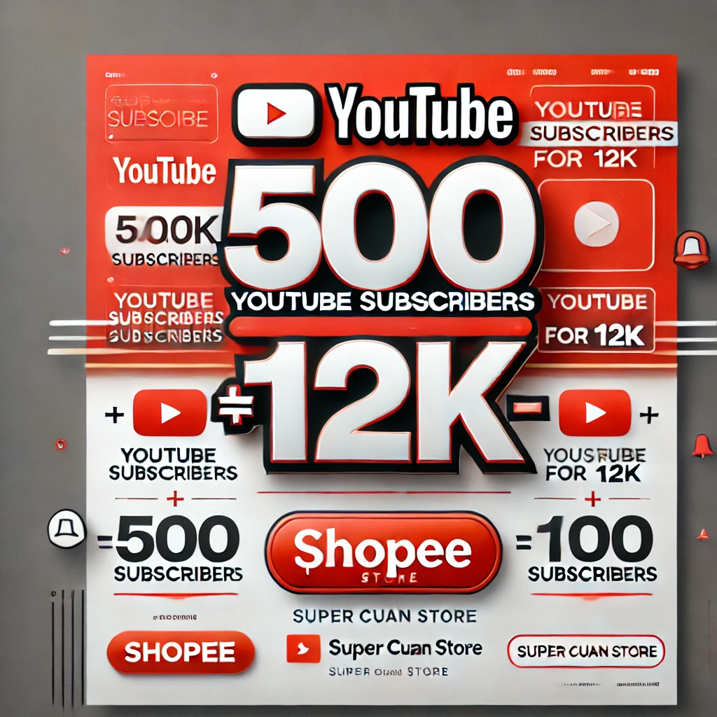 Jual [PROMO] 500 Subscriber Youtube cuma 12k | Shopee Indonesia