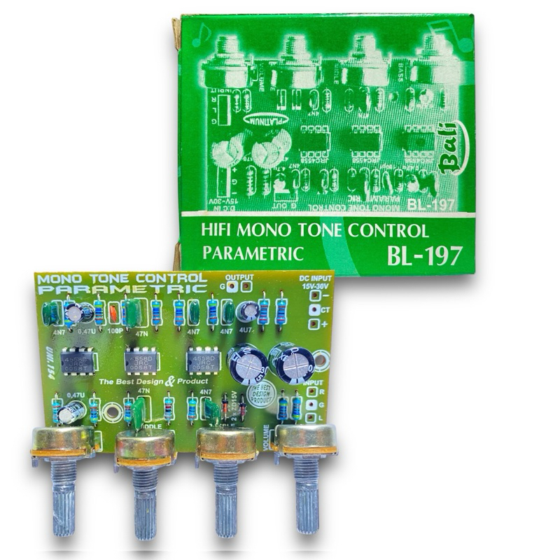 Jual HIFI MONO TONE CONTROL PARAMETRIC BL 197 KIT TUN KONTROL MONO TUNE ...