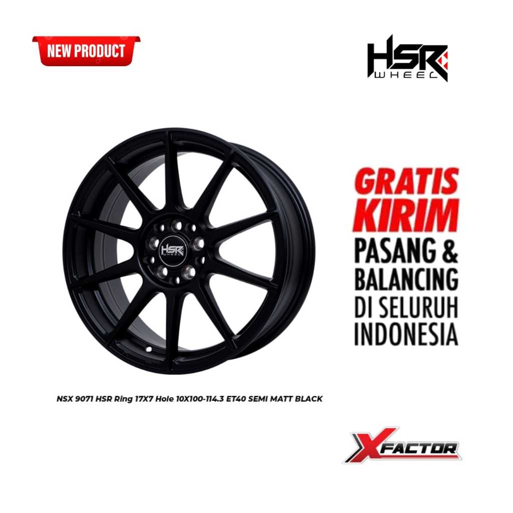 Jual VELG HSR RING 17 HSR NSX R17X7 H 5X100 - 5X114,3 ET 40 SEMI MATT ...
