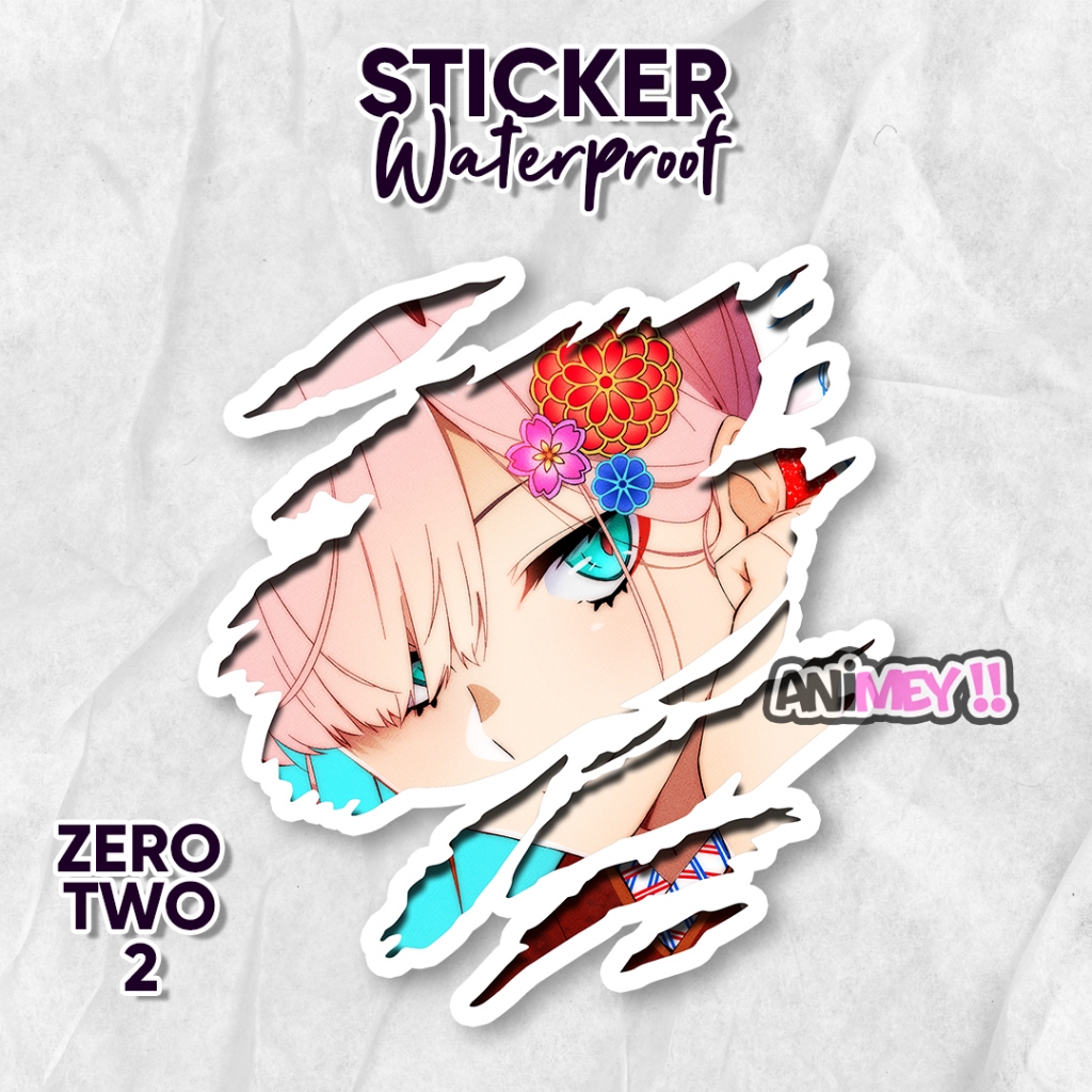 Jual Stiker Scratch Zero Two / Sticker Anime Waterproof | Shopee Indonesia