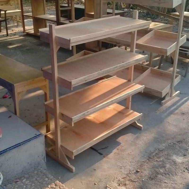 Jual rak gondola kayu/rak warung/rak toko sembako/rak susun murah ...