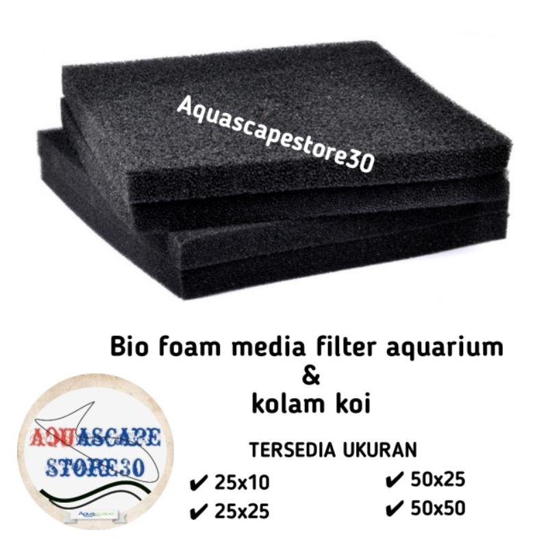 Jual biofoam bio foam media filter kolam & aquarium / kapas busa bio ...