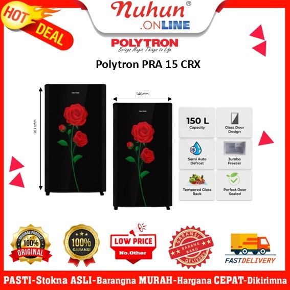 Jual [CIANJUR] KULKAS POLYTRON PRA 15 CRX LEMARI ES 1 PINTU PRA15CRX ...