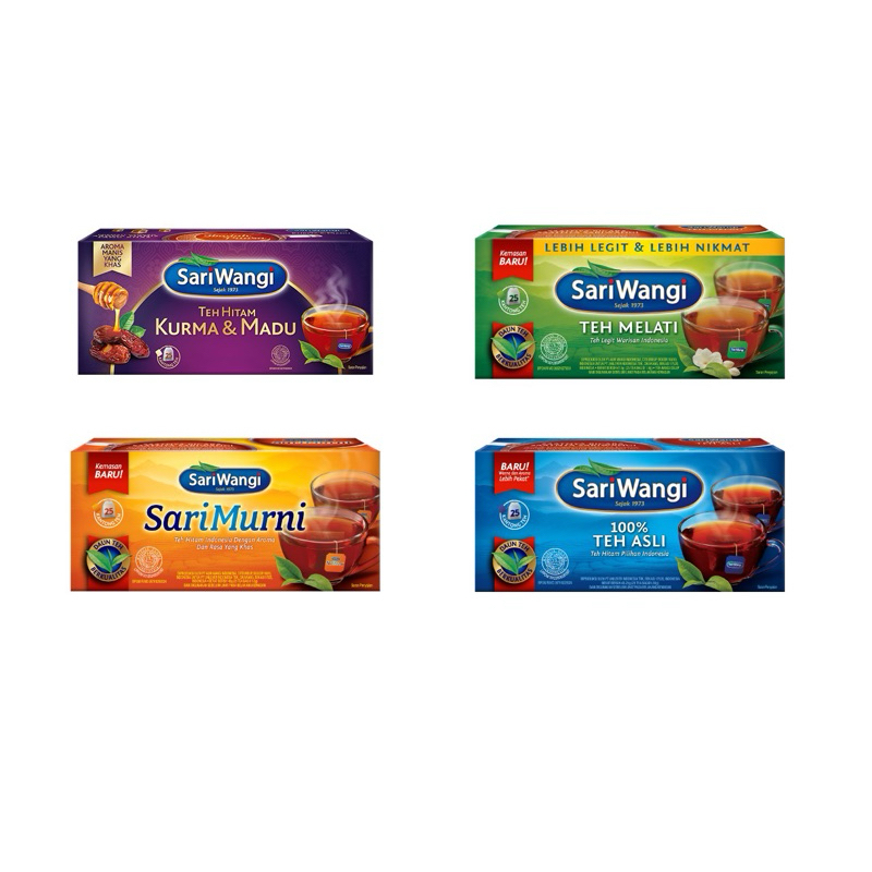 Jual Teh Sariwangi Box All Varian Isi 25 pcs | Shopee Indonesia
