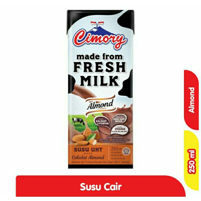 Jual Cimory Susu UHT Cokelat Almond 250 ml | Shopee Indonesia