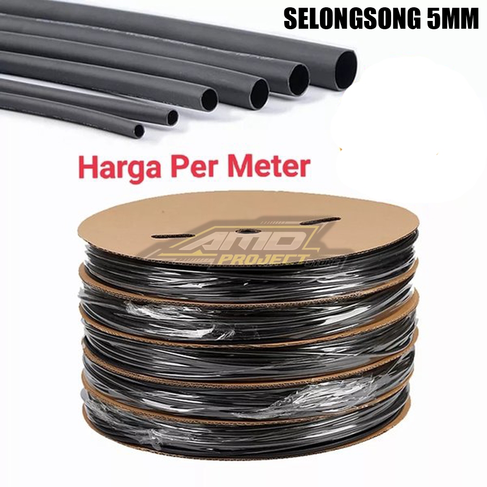 Jual Selongsong Heatshrink Tube 5mm Selang Kabel Bakar Harga per meter | Shopee Indonesia