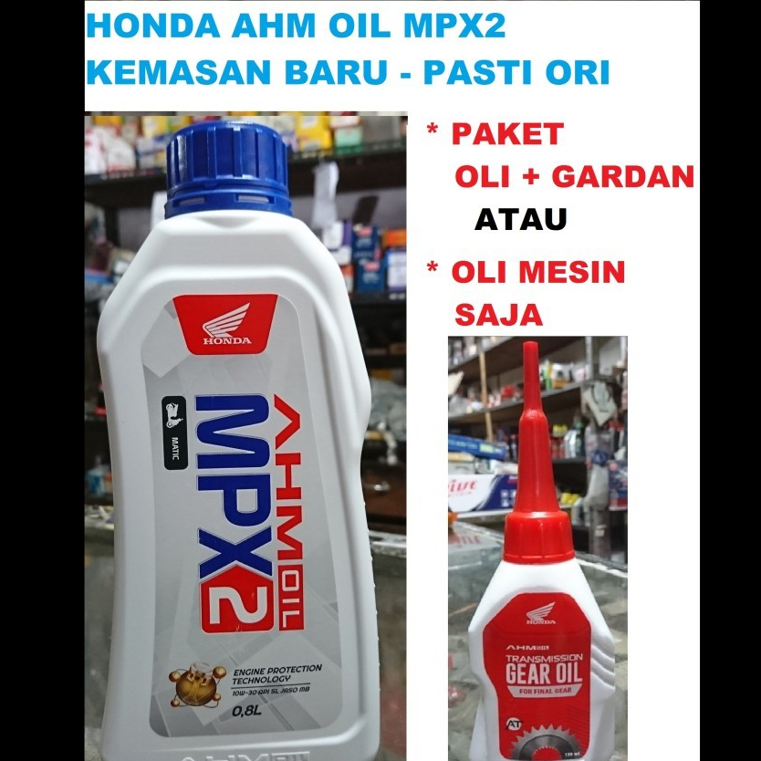 Jual PAKET MURAH OLI MPX2 800ML+OLI GEAR GARDAN 120ML ORIGINAL AHM ...