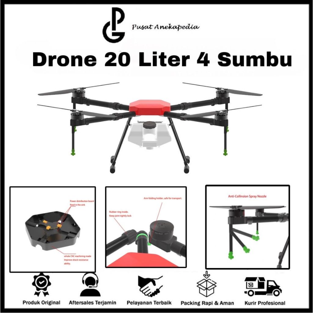 Jual TYI agriculture Drone 20 Liter 4 Axis - Drone Pertanian perkebunan - Drone Sprayer | Shopee ...