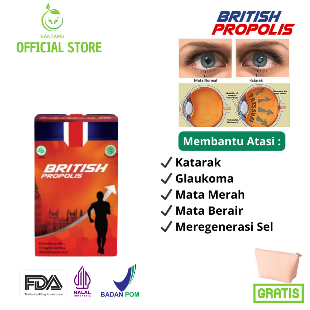 Jual British Propolis Original Herbal Katarak Mata Berlemak Pembersih ...