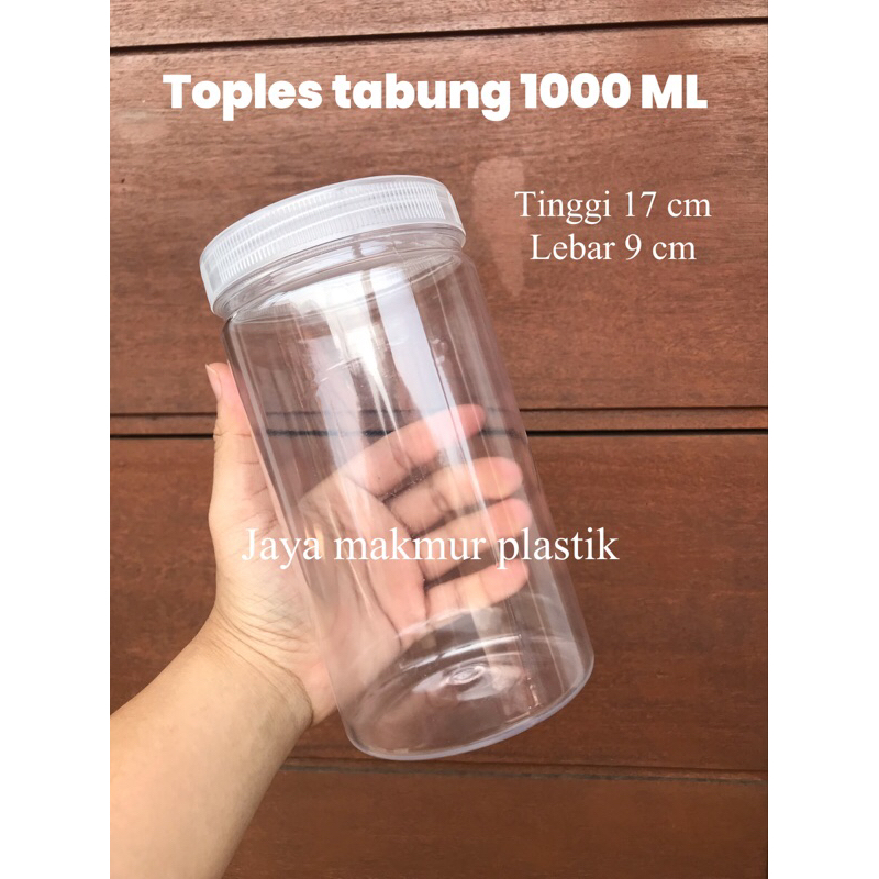 Jual Toples tabung cylinder 1000 ml - toples jar plastik 1 liter | Shopee Indonesia