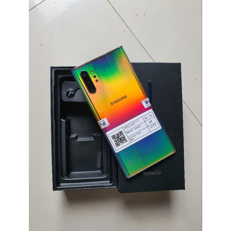 Jual Samsung Note 10+ / Note 10 plus ram 12/256 fullset resmi sein sinyal aman normal layar ...