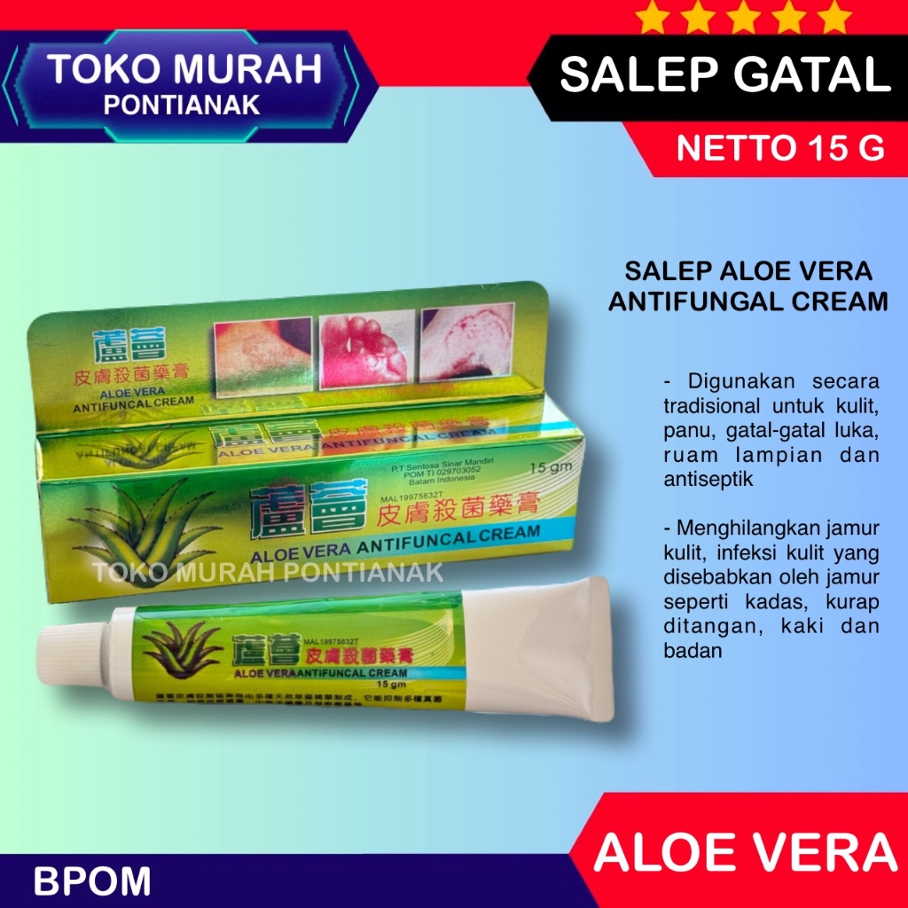 Jual Salep Aloevera Salep Gatal Antifungal Cream 15 gram | Shopee Indonesia