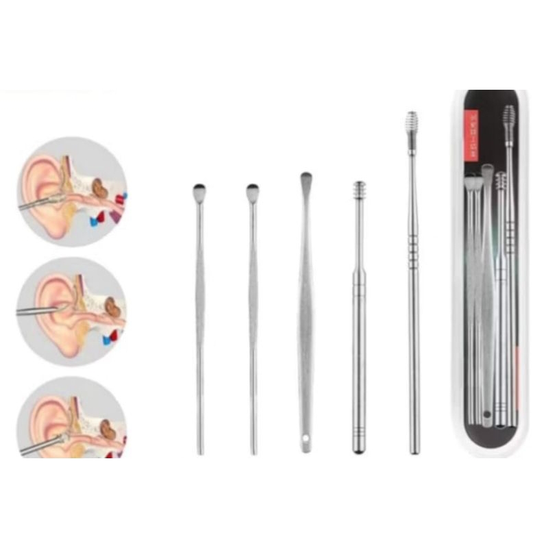 Jual Alat korek Kuping telinga pembersih Kotoran ear wax Stainless ...