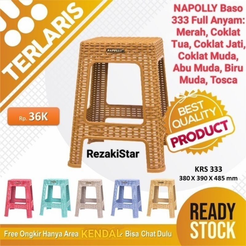 Jual Free Ongkir Kursi Bakso NAPOLLY ANYAM ROTAN PLASTIK Bangku ORI ...