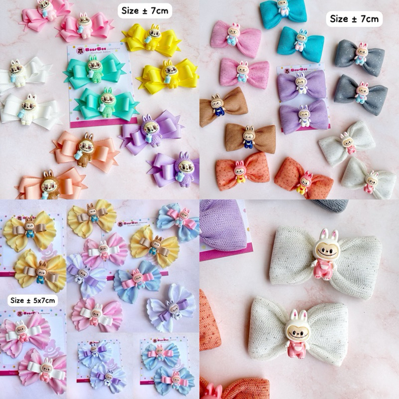 Jual Labubu Ribbon // pita anak labubu, jepit labubu, aksesoris labubu ...