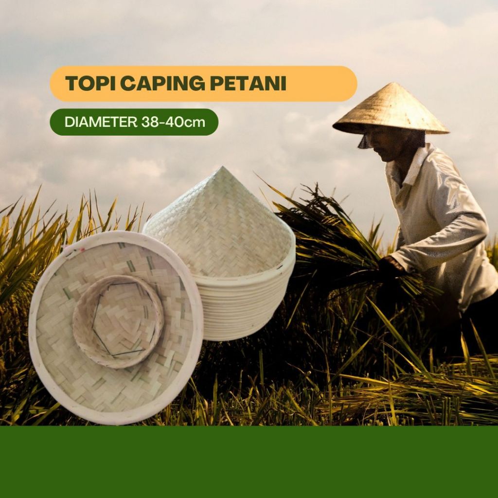 Jual Caping Topi Petani Diameter 40cm Dewasa TERBAIK | Shopee Indonesia
