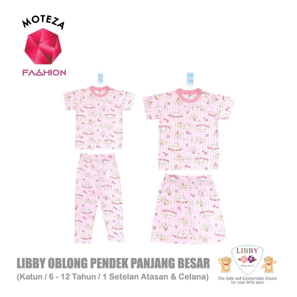 Jual LIBBY Setelan Piyama Oblong Anak Besar Perempuan | Oblong Pendek ...