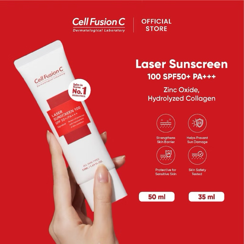 Jual NEW CELL FUSION C - Laser Sunscreen 100 SPF 50+ PA+++ 50ml | Shopee Indonesia