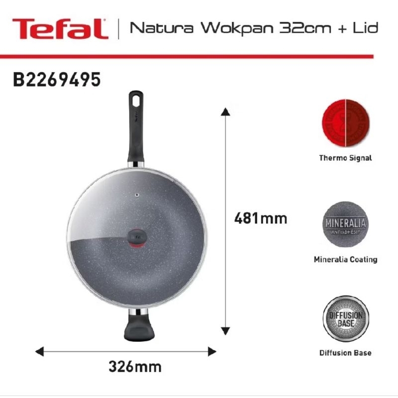 Jual Tefal Natura wok pan 16cm/28cm | Shopee Indonesia