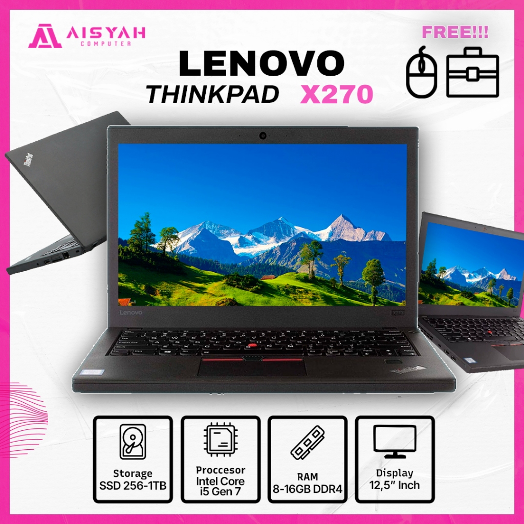 Jual Laptop Lenovo Thinkpad X270 / Core i5 Gen-7 / Ram 8GB SSD 256GB / Second Original + Full ...