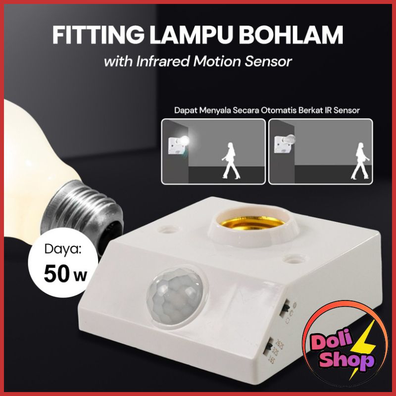 Jual Fitting Sensor with Infrared Motion Sensor Lampu Bohlam 240V 50W ...