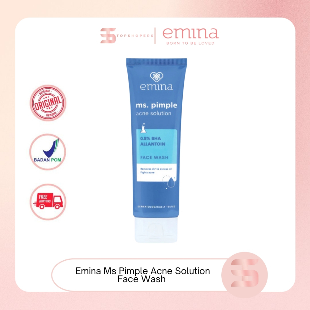 Jual Emina Ms. Pimple Acne Solution Face Wash 50ml | Shopee Indonesia